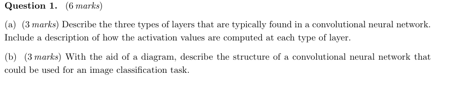 Solved Question 1. (6 marks)(a) (3 marks) Describe the | Chegg.com Solved Question 1. (6 marks)(a) (3 marks) Describe the | Chegg.com