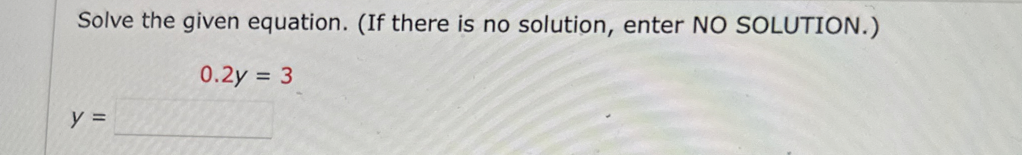 Solved Solve the given equation. (If there is no solution, | Chegg.com