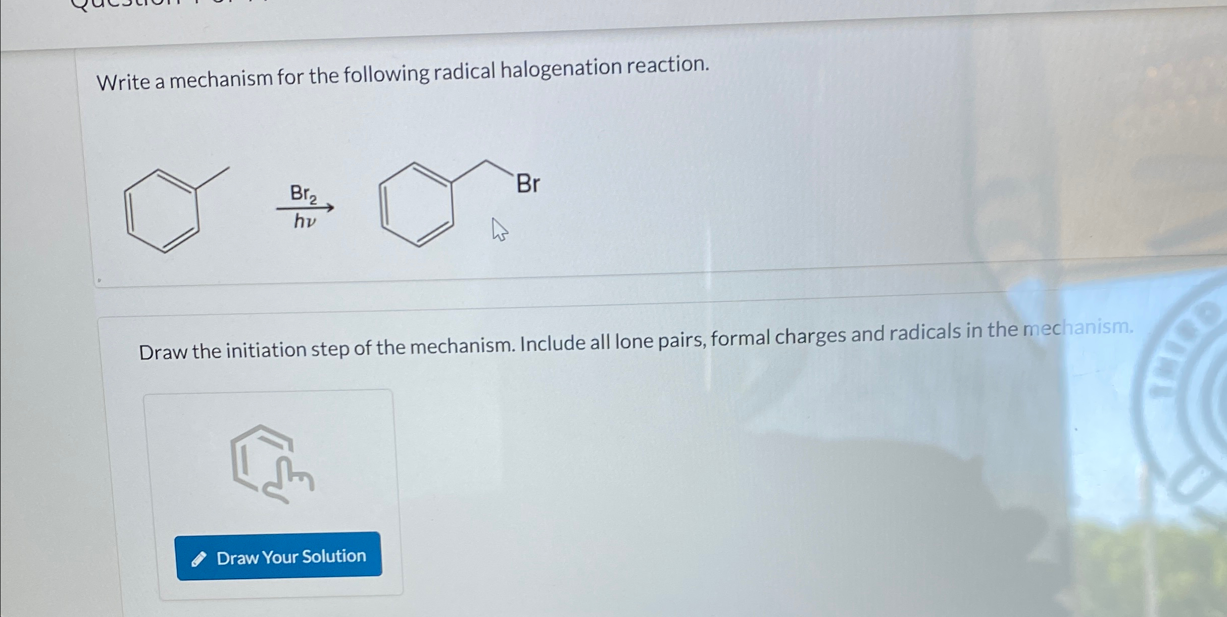 Solved Write a mechanism for the following radical | Chegg.com