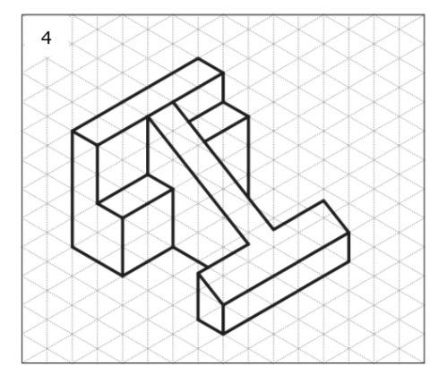 Solved Use graph paper to draw the necessary multiview | Chegg.com