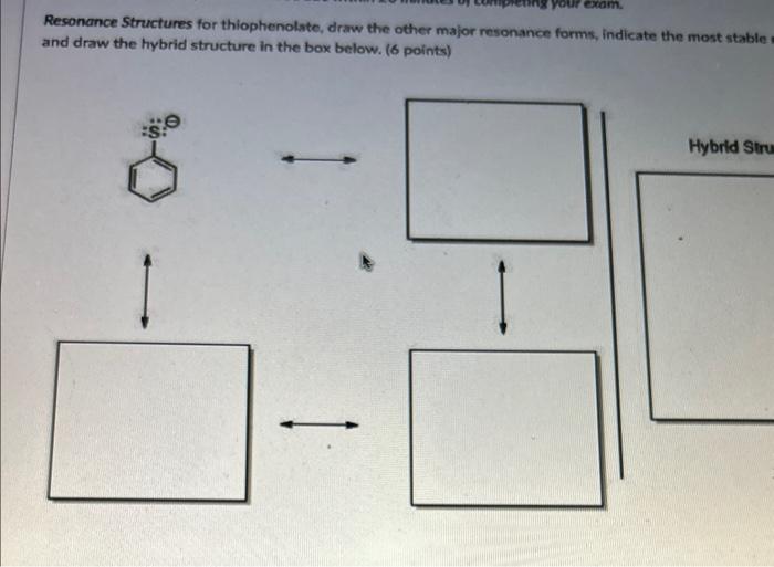 Solved resonance structure for thiophenolate draw the major | Chegg.com