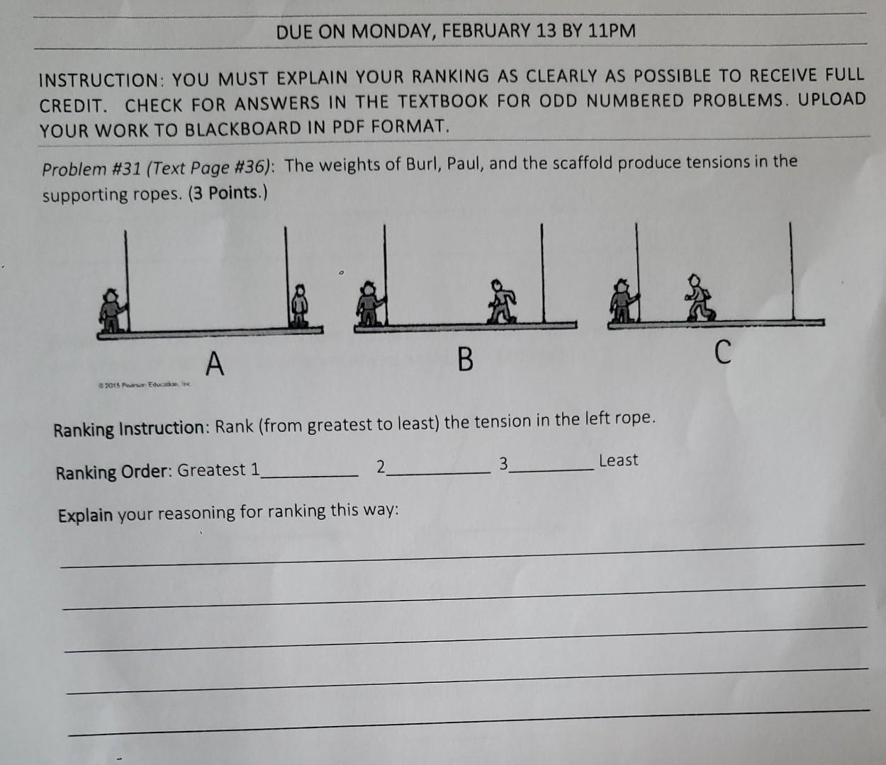 Solved INSTRUCTION: YOU MUST EXPLAIN YOUR RANKING AS CLEARLY | Chegg.com