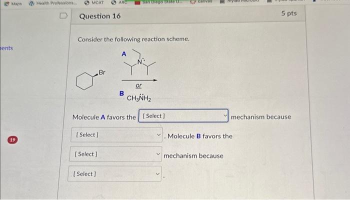 Solved Consider the following reaction scheme. Molecule A | Chegg.com