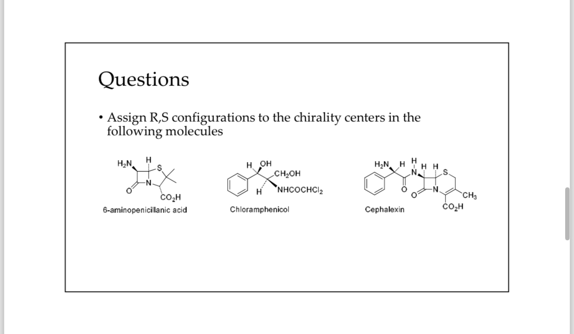 QuestionsAssign R,S configurations to the chirality | Chegg.com