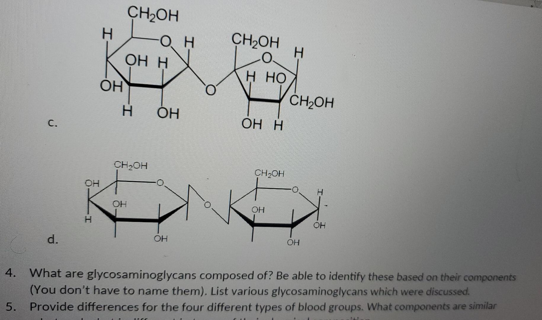 Solved 3. Identify whether the following disaccharides | Chegg.com