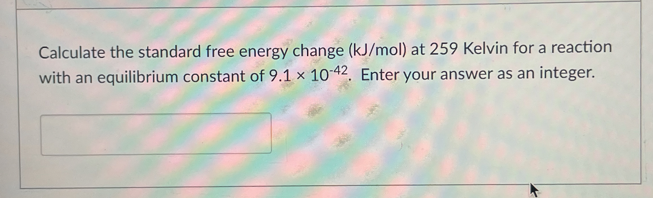 Solved Calculate the standard free energy change ( kJmol ﻿at | Chegg.com