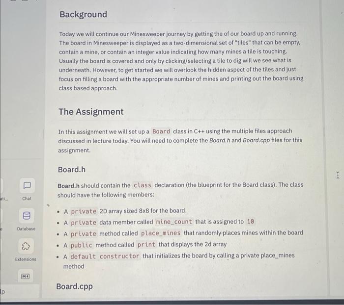 Solved Today we will continue our Minesweeper journey by | Chegg.com