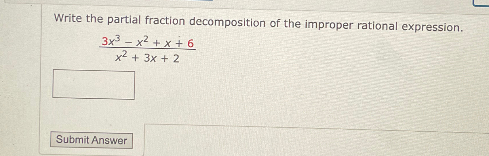 Solved Write the partial fraction decomposition of the | Chegg.com