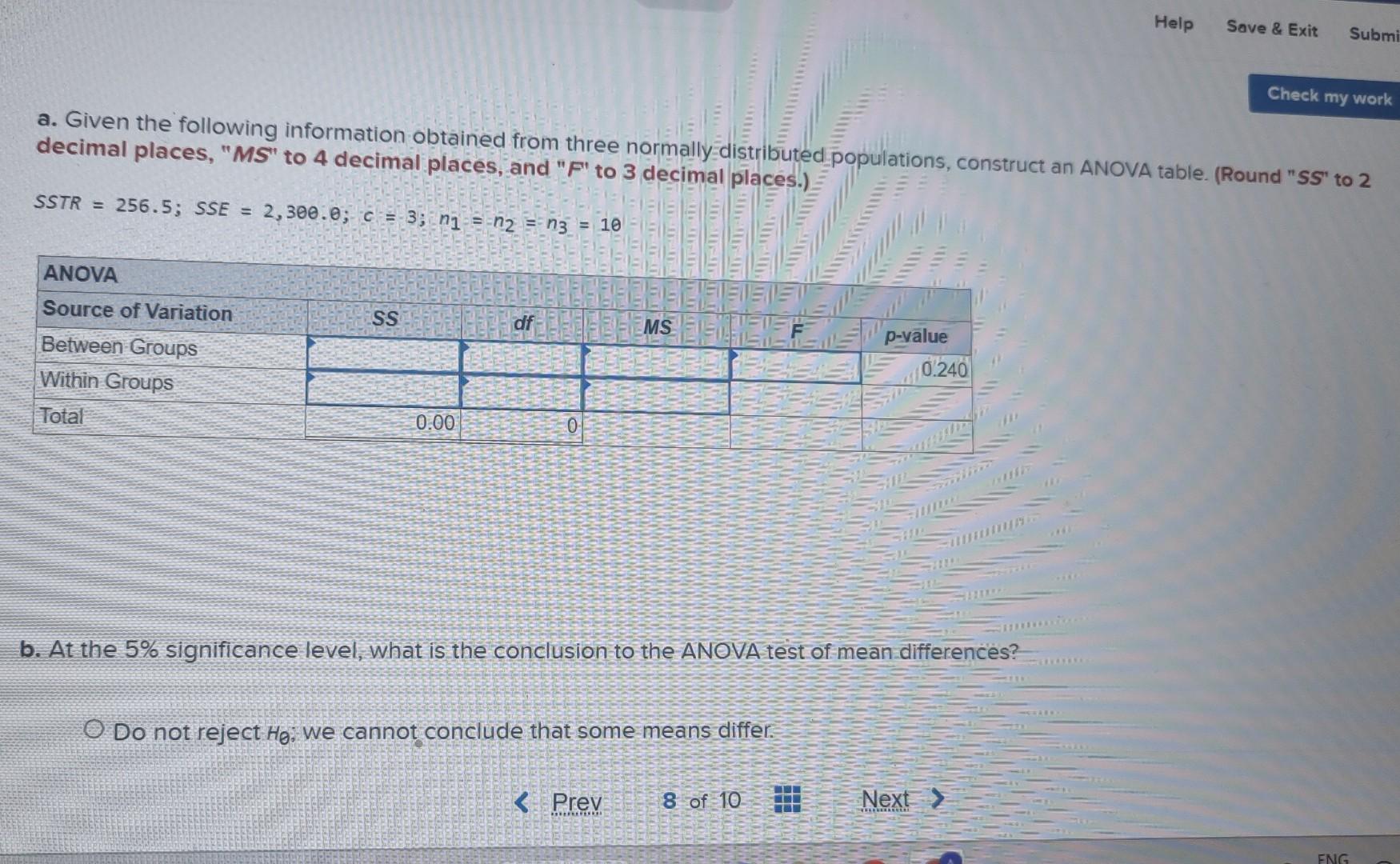 Solved a. Given the following information obtained from | Chegg.com