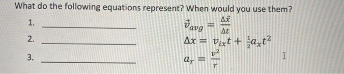 Solved What do the following equations represent? When would | Chegg.com