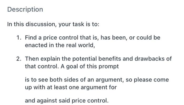 Solved Description In this discussion, your task is to: 1. | Chegg.com