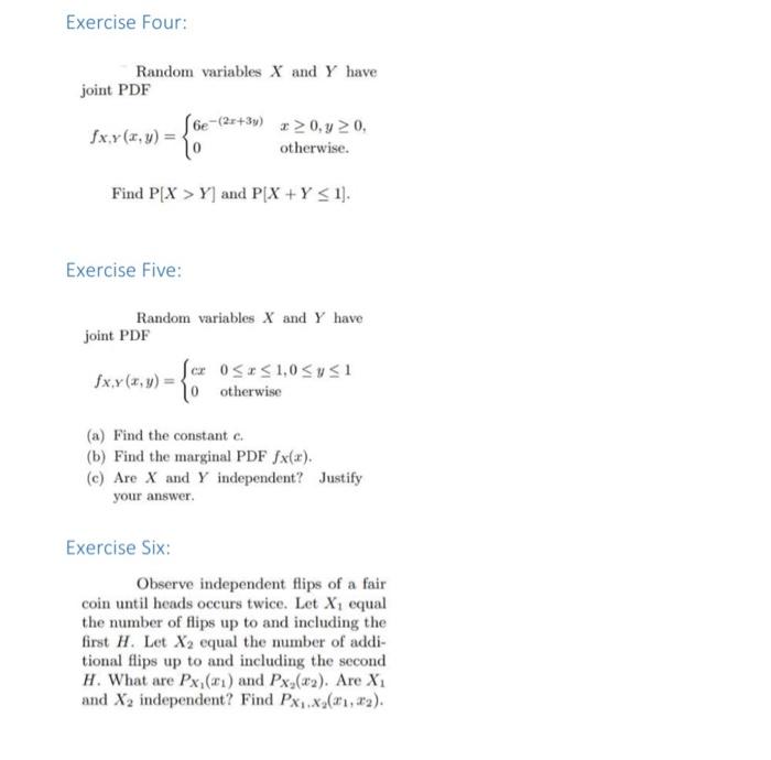 Solved Random variables X and Y have joint PDF | Chegg.com