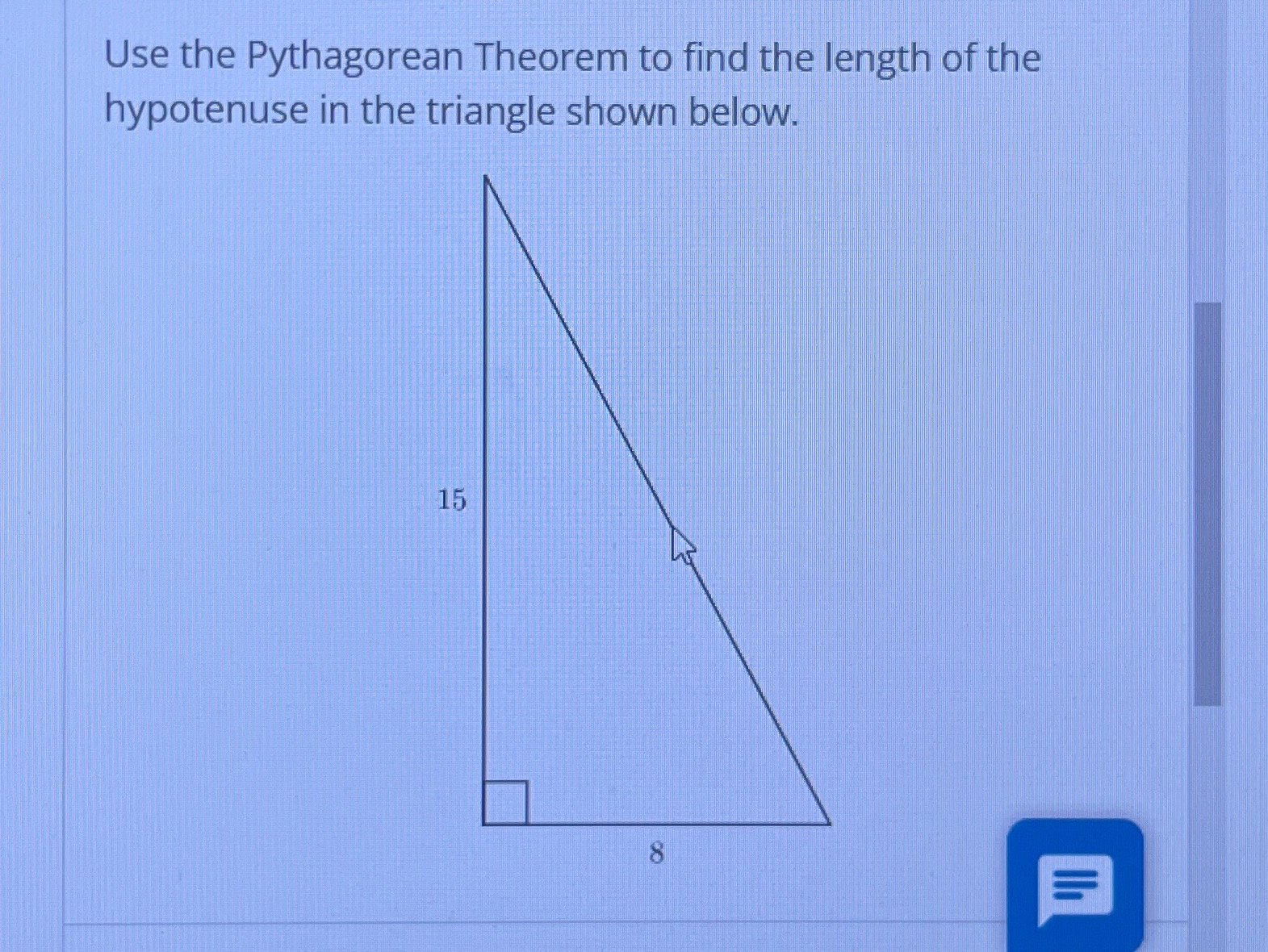 Solved Use the Pythagorean Theorem to find the length of the | Chegg.com