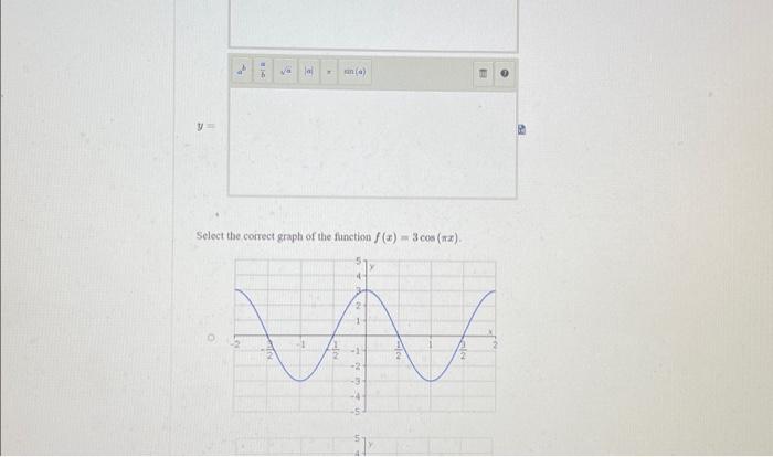 Solved Graph two full periods of the function f(x)=3cos(xx) | Chegg.com