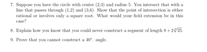 Example 2 Find a field extension of Q associated to | Chegg.com