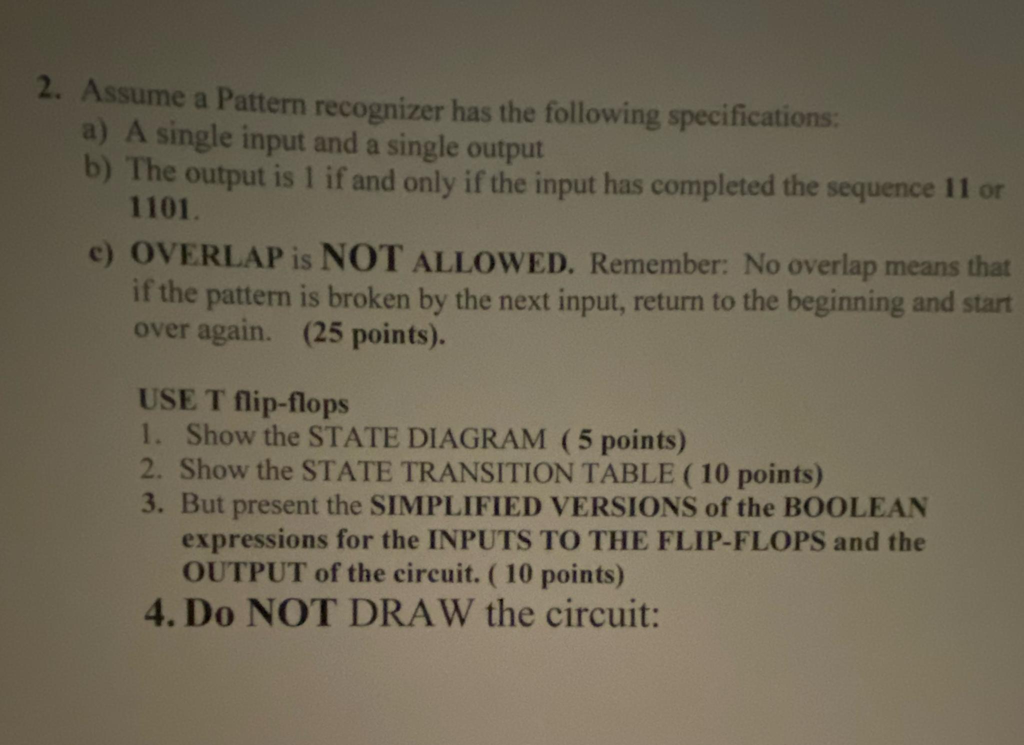 Solved Assume a Pattern recognizer has the following | Chegg.com