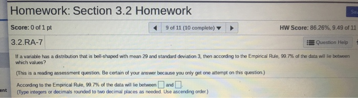 Solved Homework Section 3 2 Homework Sav 9 Of 11 10