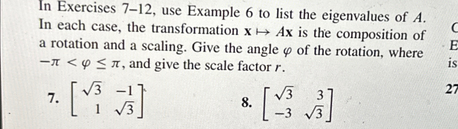 Solved In Exercises 7-12, ﻿use Example 6 ﻿to list the | Chegg.com