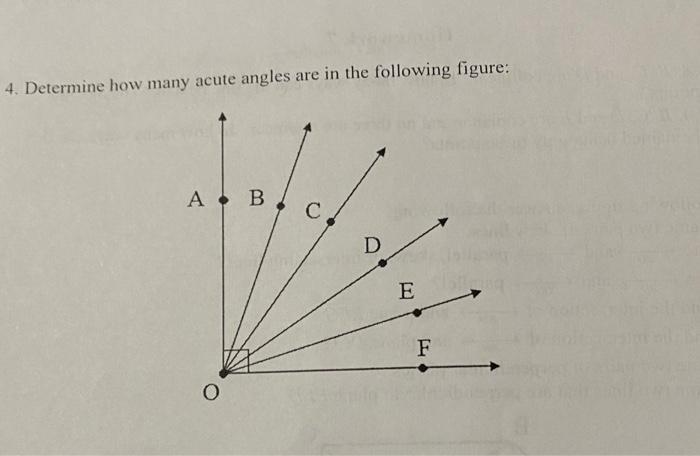 Solved 4. Determine how many acute angles are in the | Chegg.com