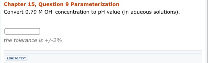 Solved Chapter 15, Question 9 Parameterization Convert 0.79 | Chegg.com