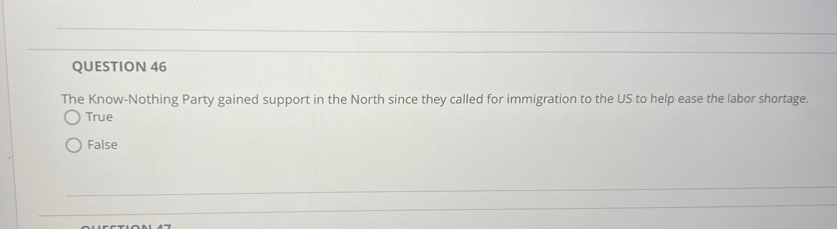 Solved QUESTION 46The Know-Nothing Party gained support in | Chegg.com