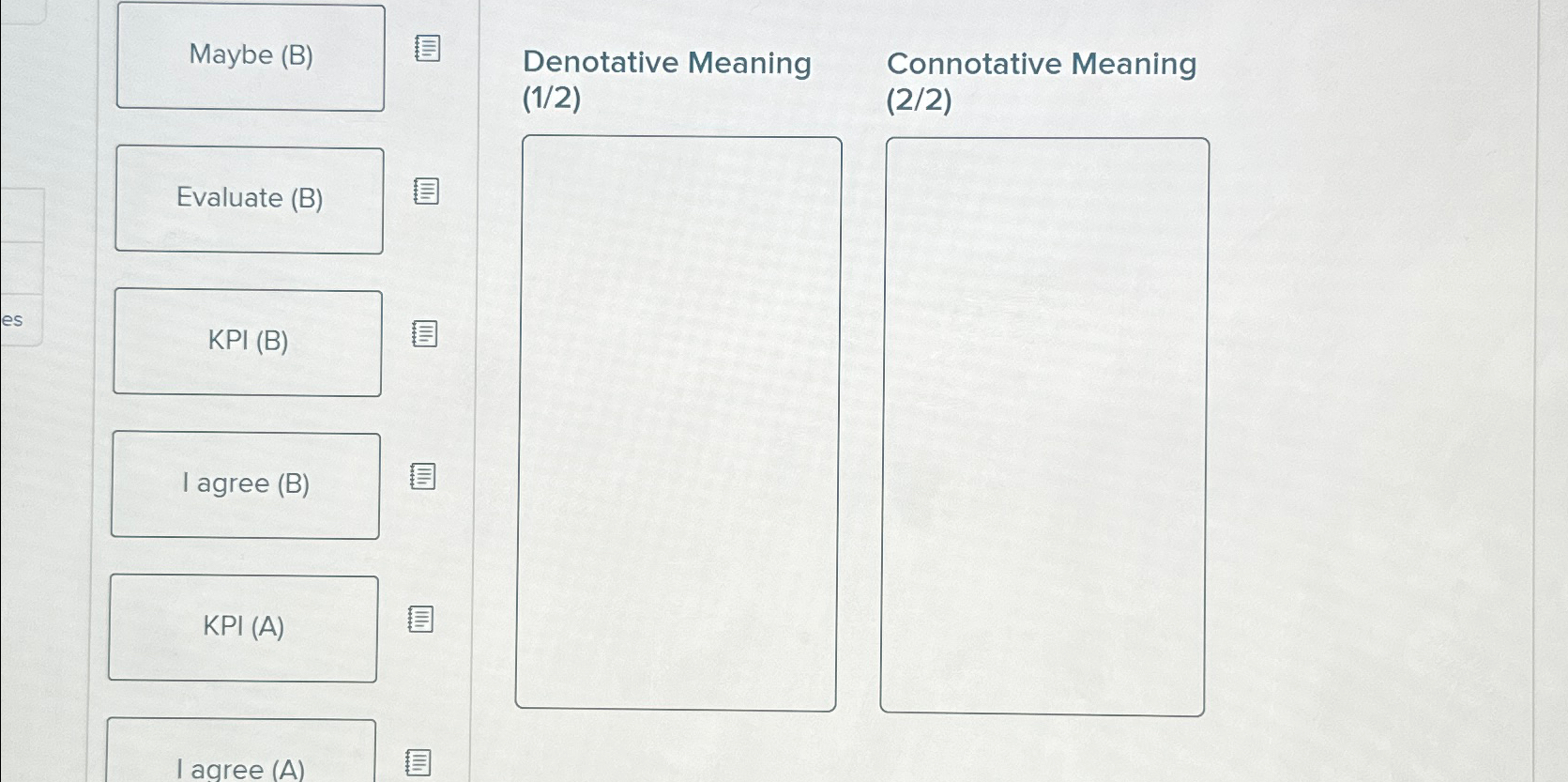 Solved Denotative Meaning (1/2)Connotative Meaning(22) | Chegg.com