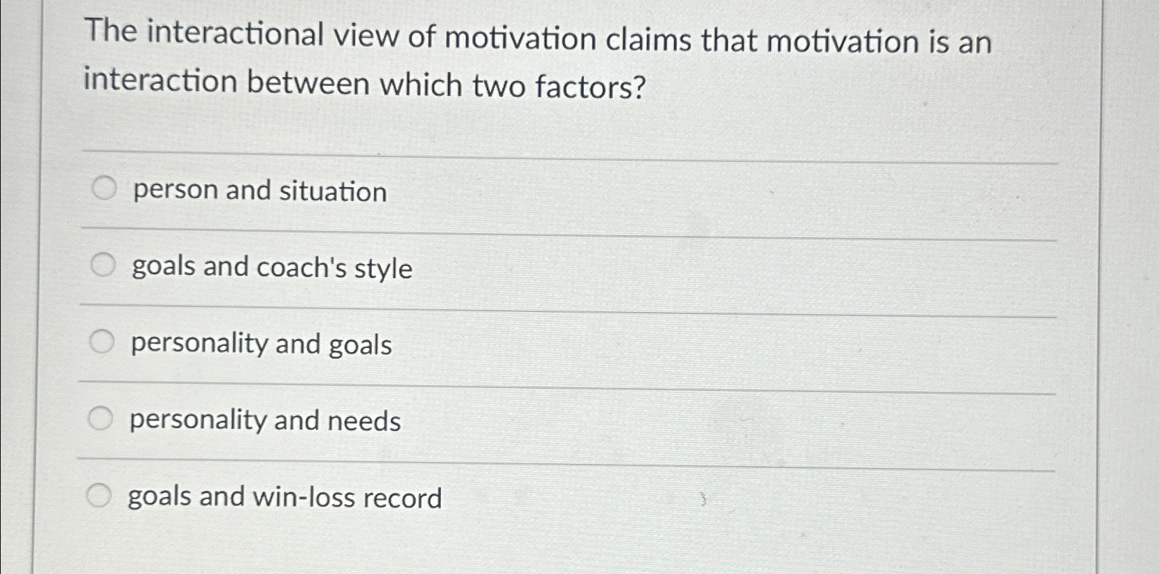 Solved The interactional view of motivation claims that | Chegg.com