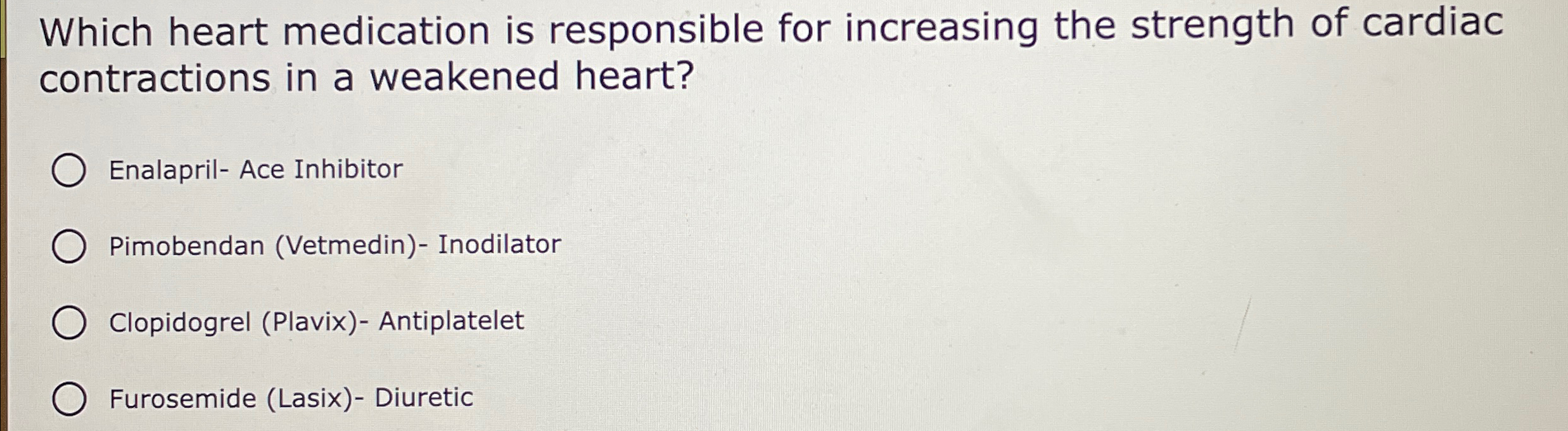 Solved Which heart medication is responsible for increasing | Chegg.com
