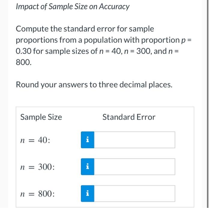 Solved Consider random samples of size 50 from a population | Chegg.com
