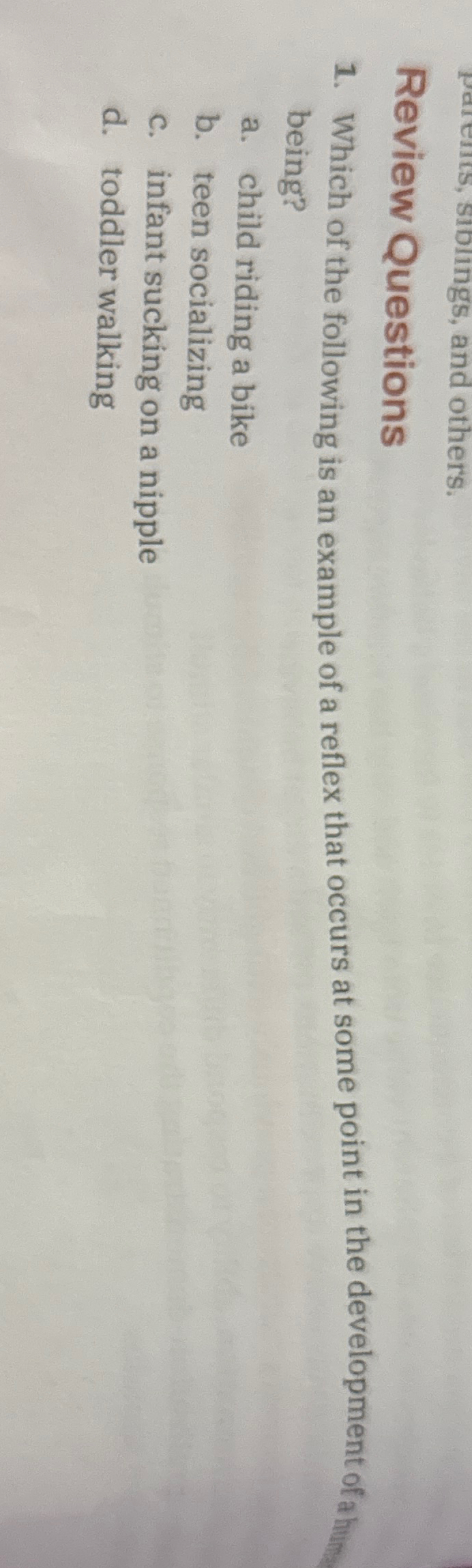 Solved Review QuestionsWhich of the following is an example | Chegg.com