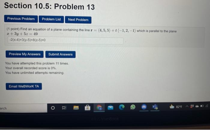 Solved Section 10.5: Problem 20 Previous Problem Problem | Chegg.com
