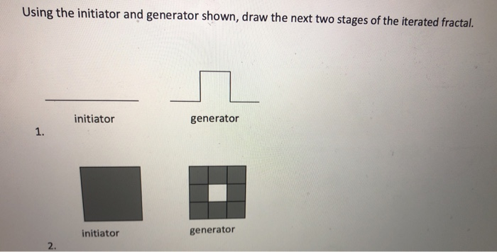 Solved Using the initiator and generator shown, draw the | Chegg.com