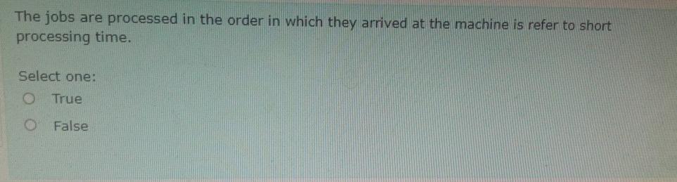 Solved The jobs are processed in the order in which they | Chegg.com