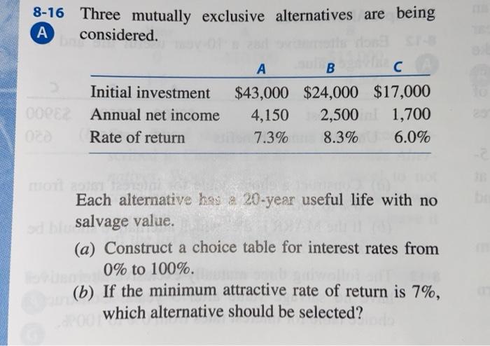 Solved Incremental Analysis 7-62 If 7% is considered the | Chegg.com