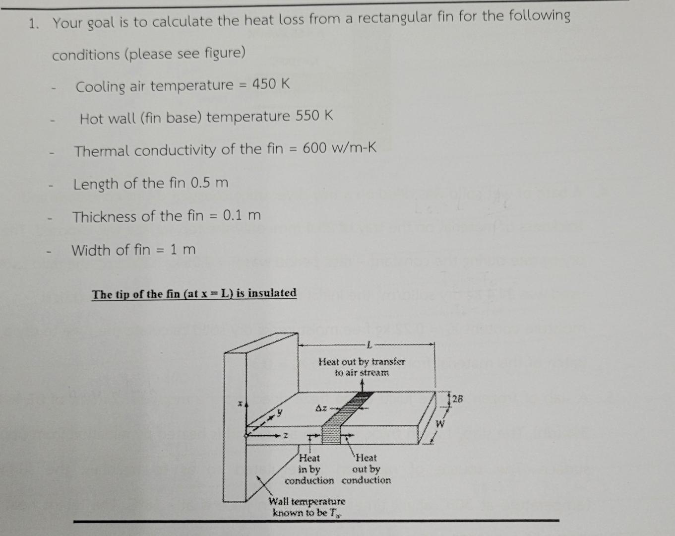 Your goal is to calculate the heat loss from a | Chegg.com
