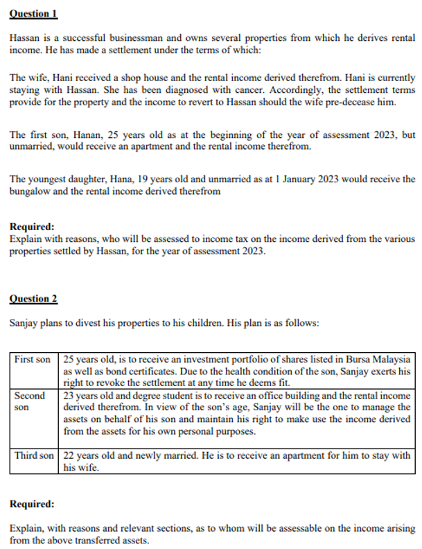 Solved Settlement Question 1 ﻿& 2 | Chegg.com