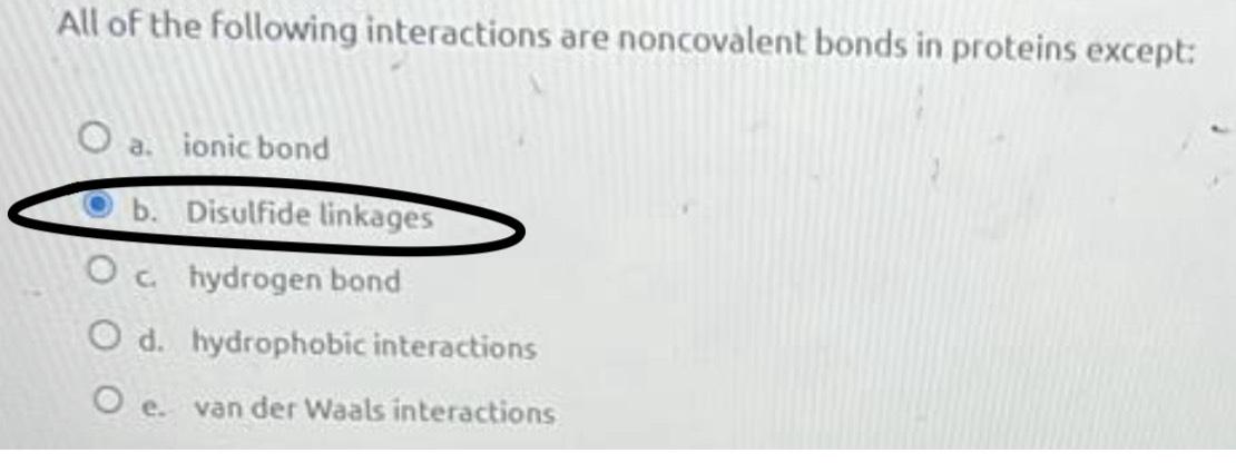 Solved JAll of the following interactions are noncovalent | Chegg.com