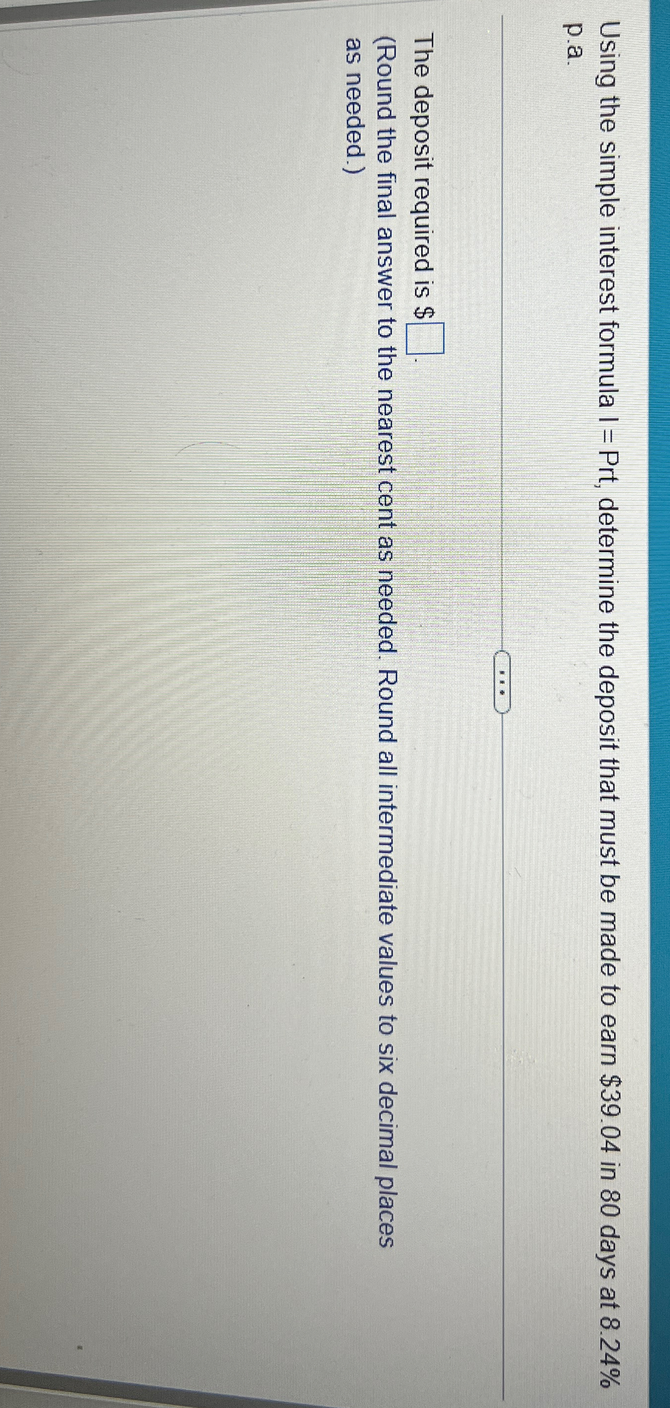Solved Using the simple interest formula I = ﻿Prt, | Chegg.com