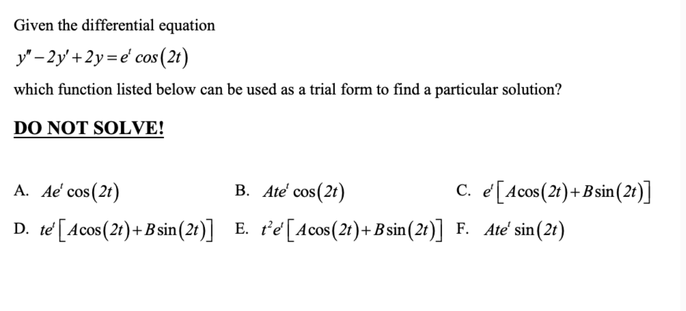 Solved Given the differential | Chegg.com