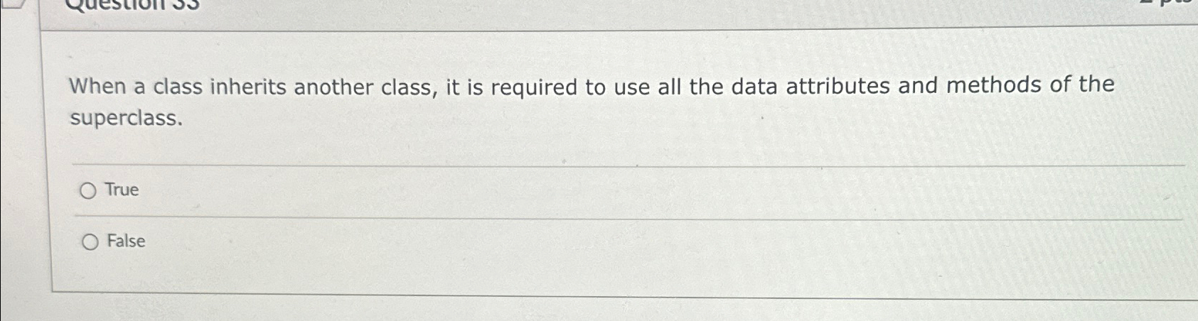Solved When a class inherits another class, it is required | Chegg.com
