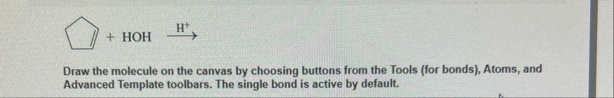 Solved ﻿HOH→H Draw the molecule on the canvas by choosing | Chegg.com