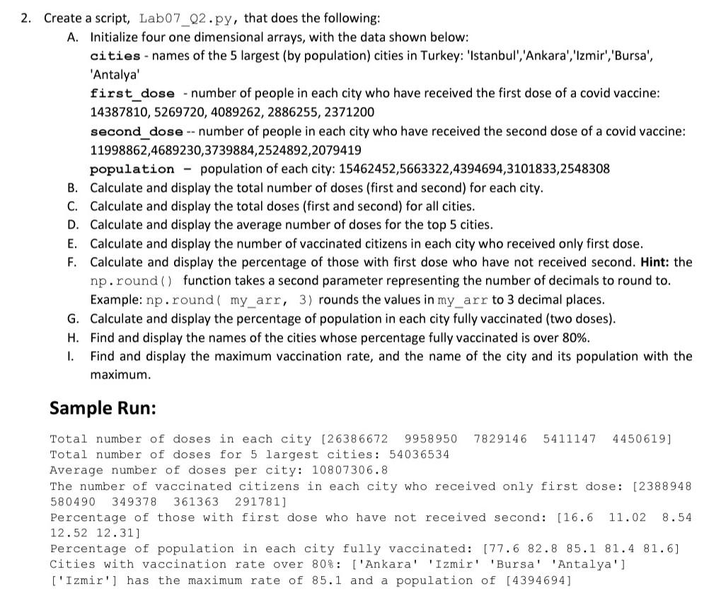 Solved Create a script, Lab07_Q2.py, that does the | Chegg.com