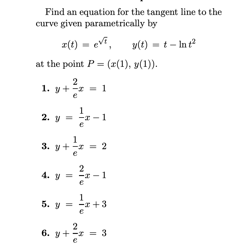Solved I need help finding the equation for the tangent line | Chegg.com