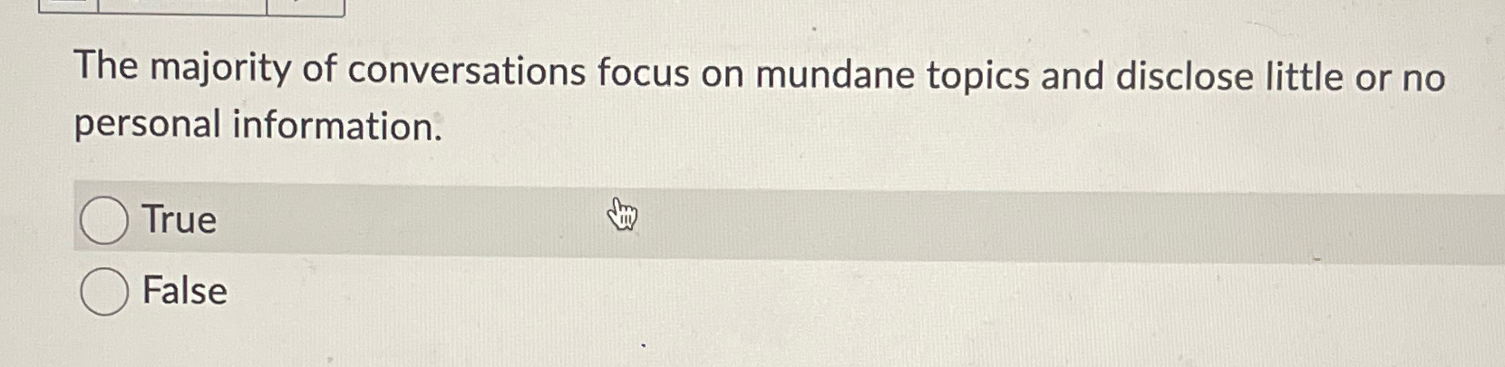 Solved The majority of conversations focus on mundane topics | Chegg.com
