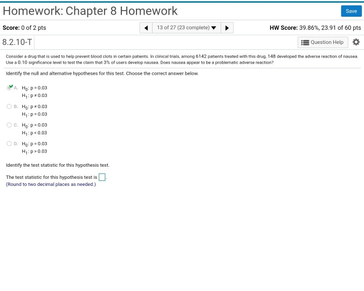 Solved Save Homework: Chapter 8 Homework Score: 0 of 2 pts | Chegg.com Solved Save Homework: Chapter 8 Homework Score: 0 of 2 pts | Chegg.com