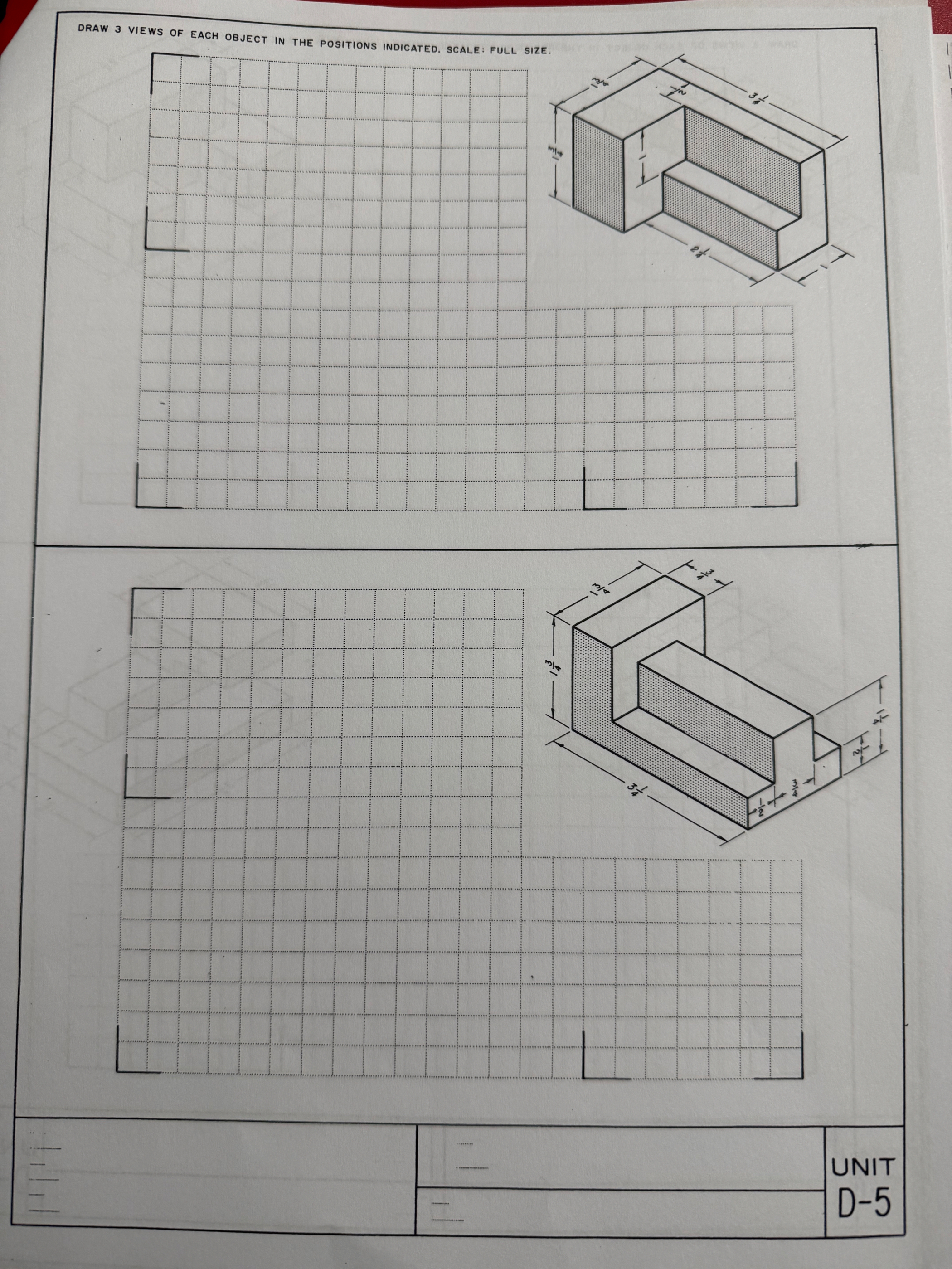 Solved DRAW 3 ﻿VIEWS OF EACH OBJECT IN THE POSITIONS | Chegg.com