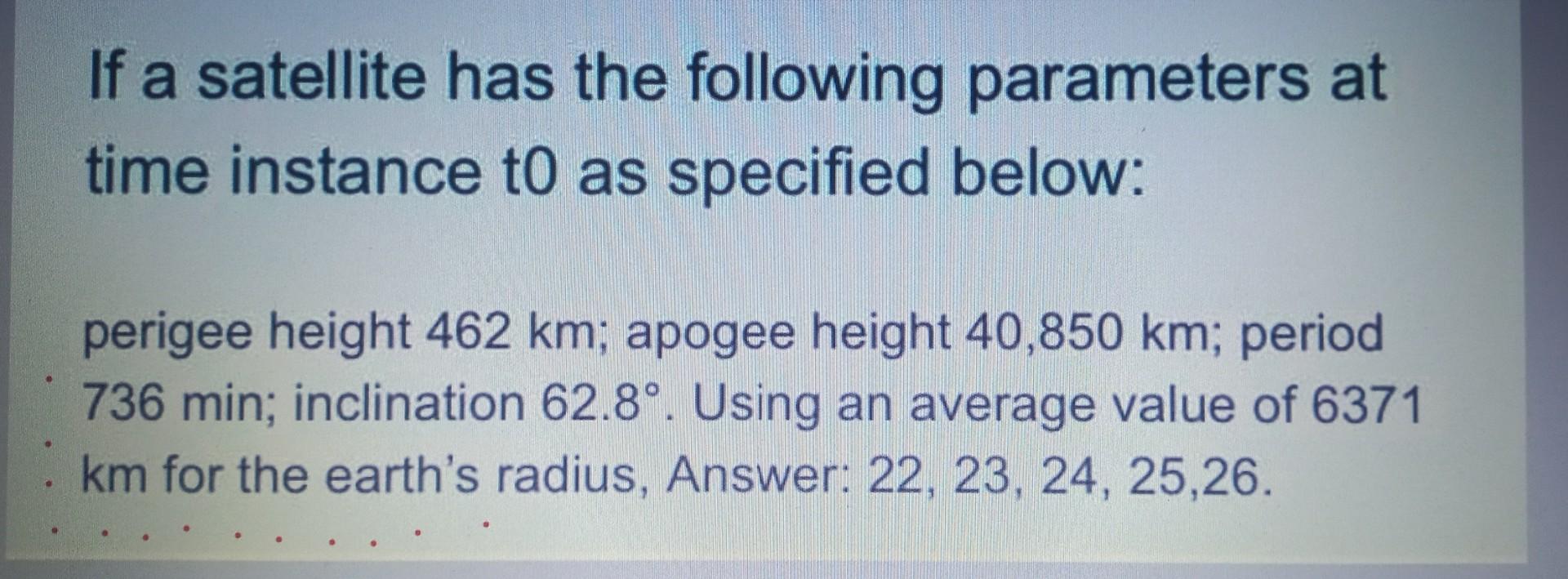 If the two-line element of the International Space | Chegg.com