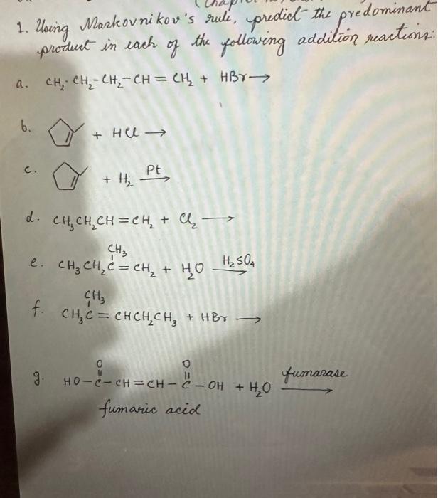 Solved a. CH3CH=CHCH3 b. c. d. 12.6 Draw structural formulas | Chegg.com