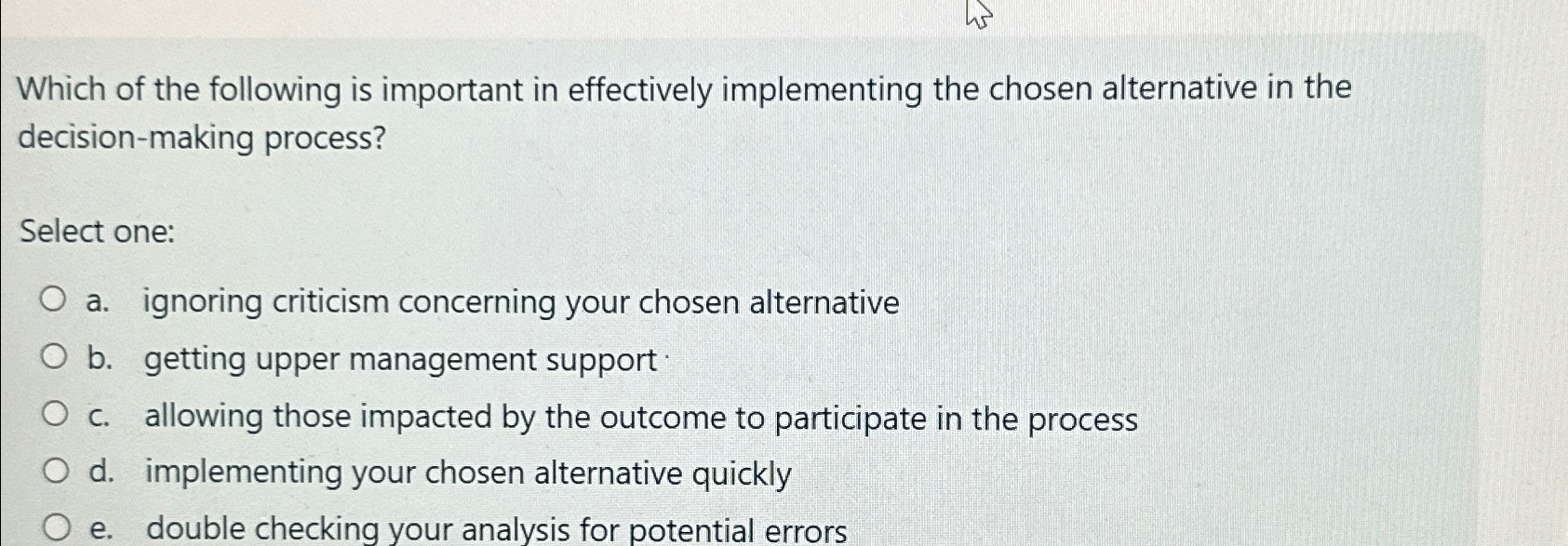 Solved Which of the following is important in effectively | Chegg.com