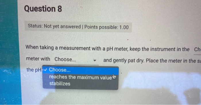 Solved Question 8 Status: Not yet answered I Points | Chegg.com
